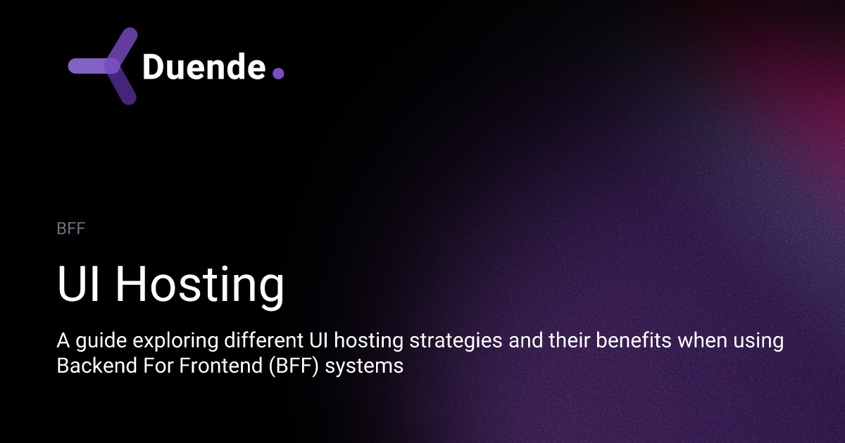 UI Hosting | Duende Software Docs