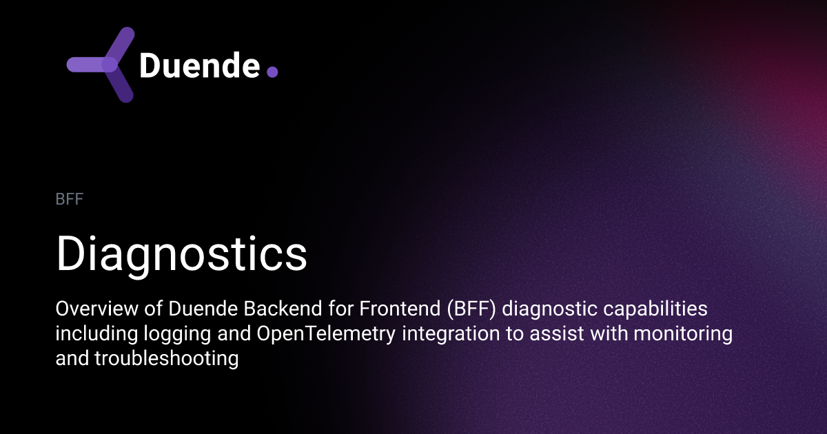 Diagnostics Duende Software Docs 4910