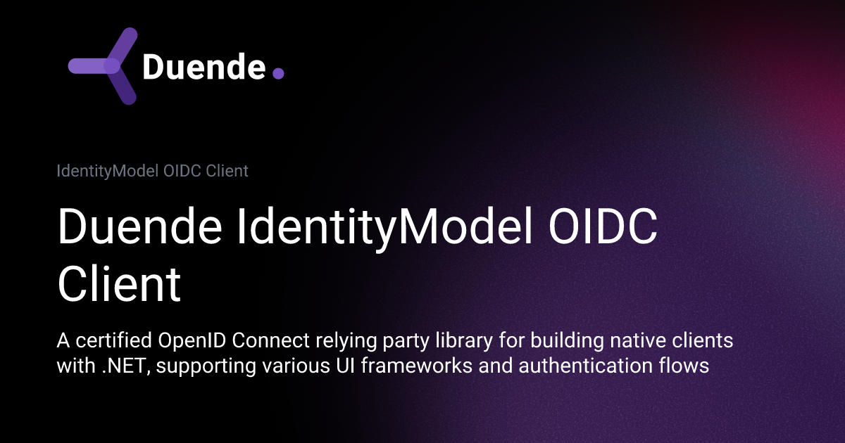 Duende IdentityModel OIDC Client | Duende Software Docs