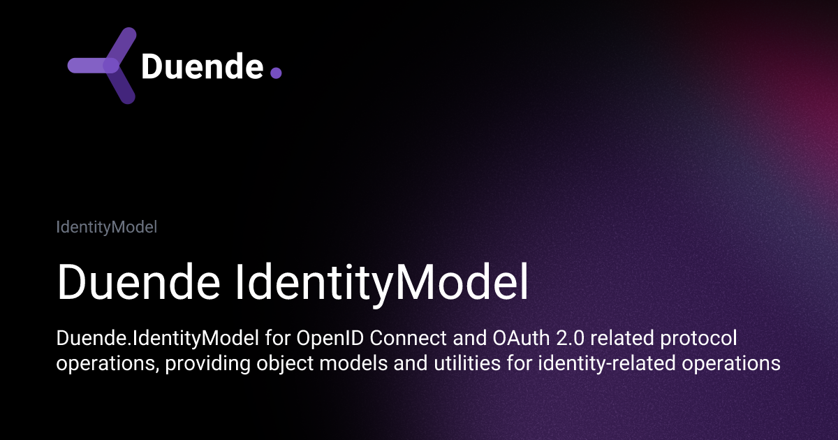 Duende IdentityModel | Duende Software Docs