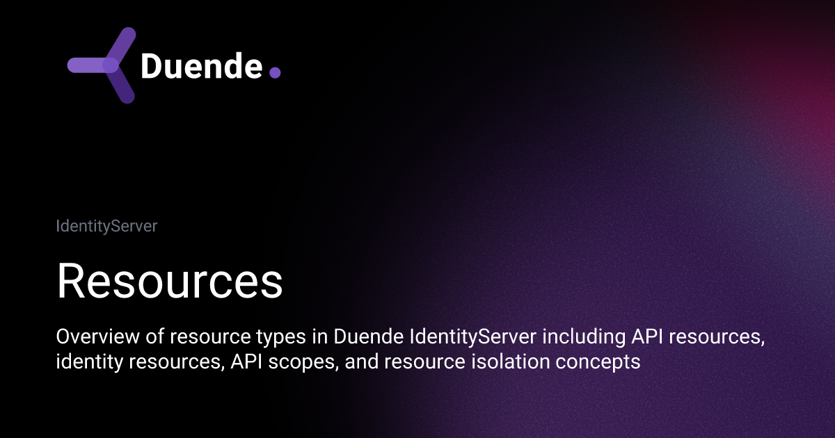 Resources | Duende Software Docs