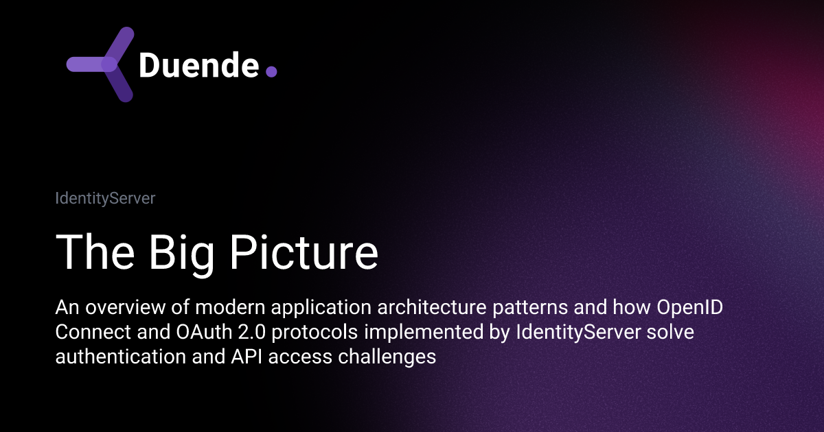 The Big Picture | Duende Software Docs