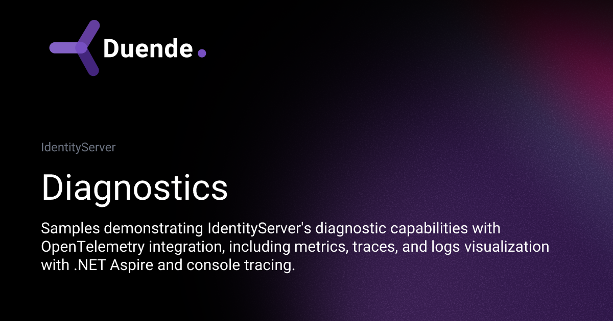 Diagnostics | Duende Software Docs
