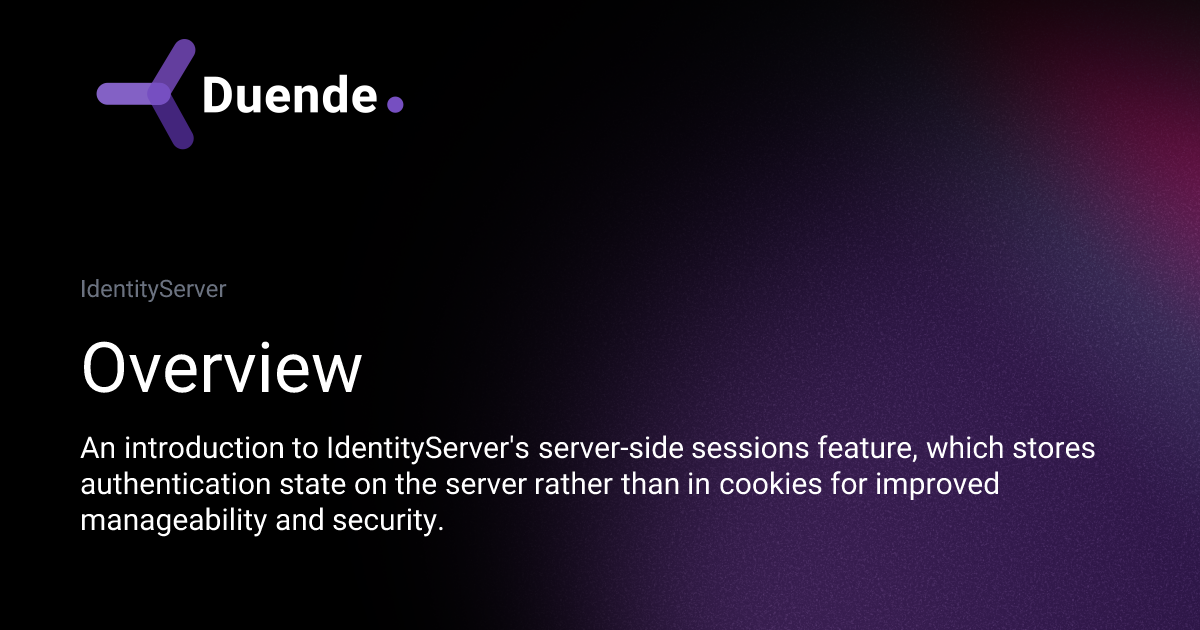 Overview | Duende Software Docs